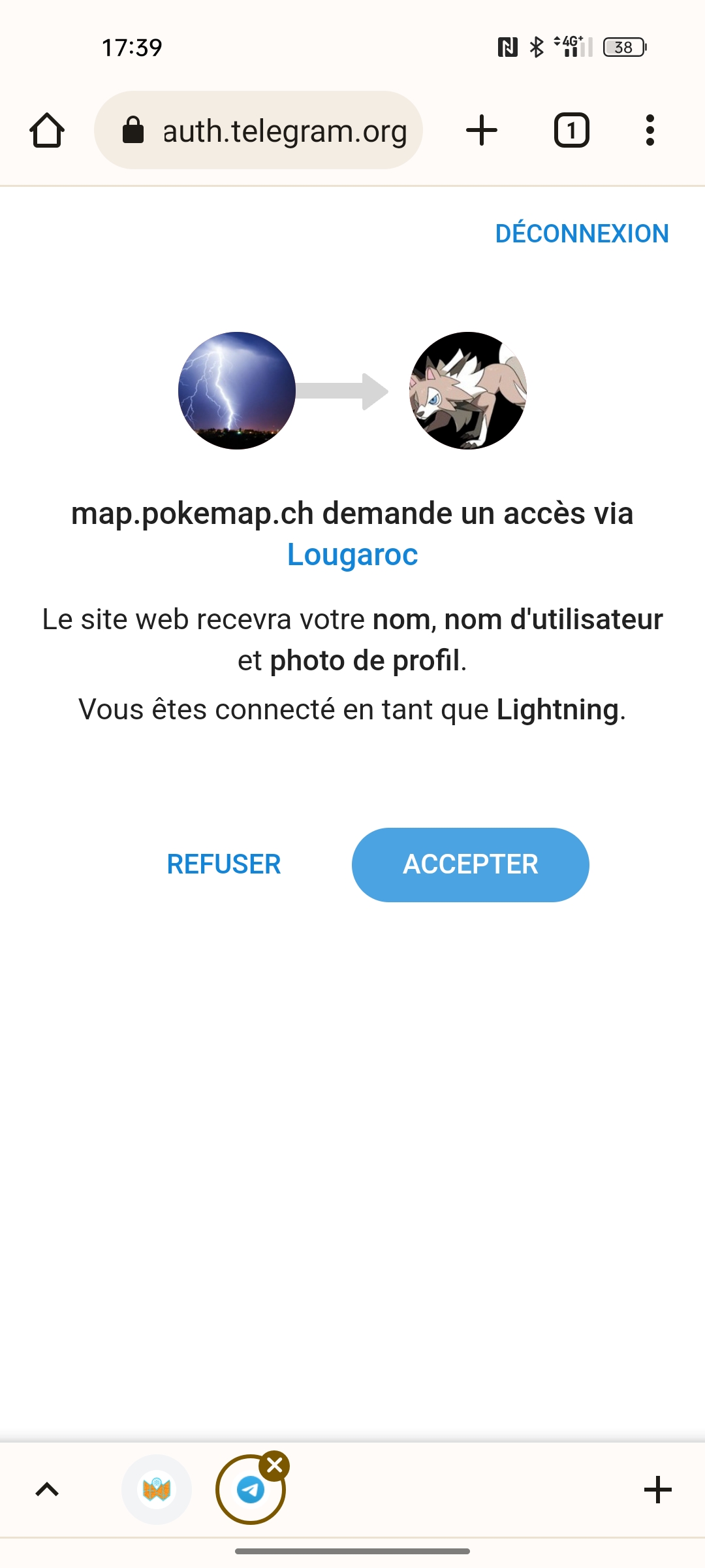 Se connecter a la carte – Pokemap.ch